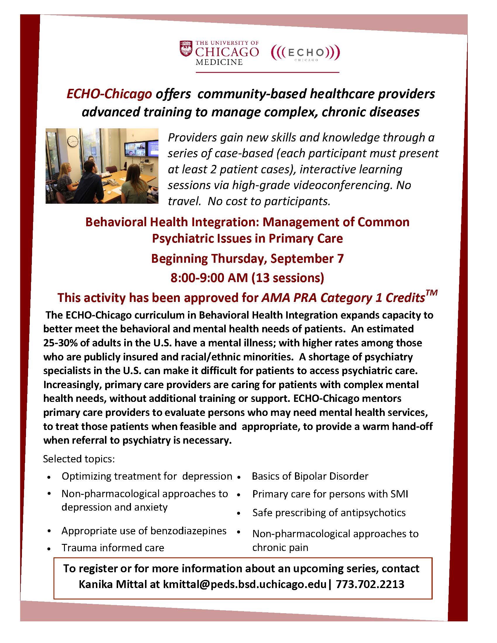 Join ECHO-Chicago for our Late Fall-Early Winter Series, Including ...